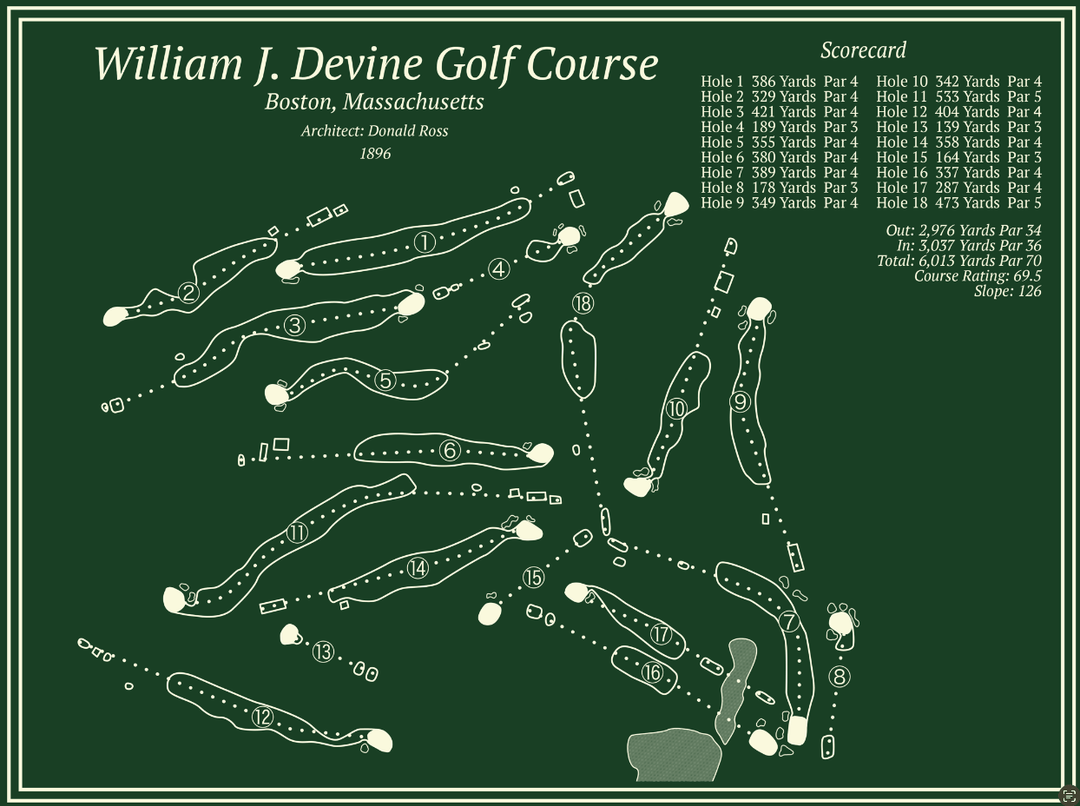 William J. Devine Golf Course – Course Maps