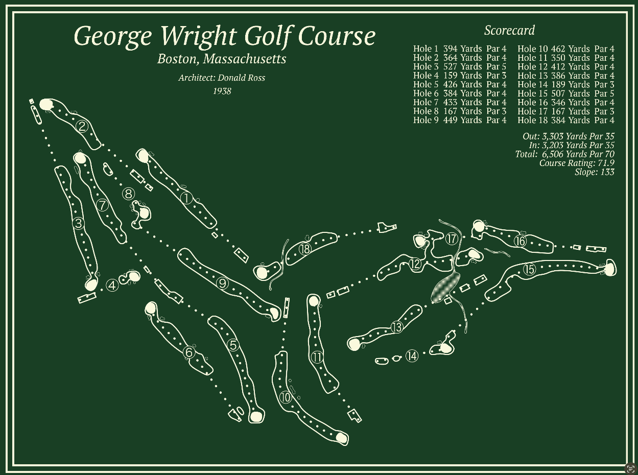 George Wright Golf Course – Course Maps