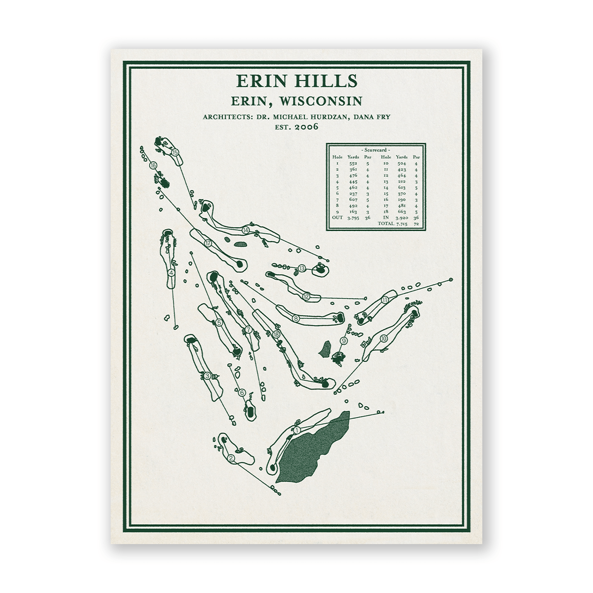 Erin Hills – Course Maps